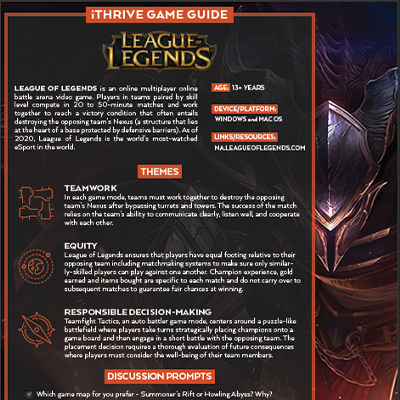 League of Legends - iThrive Games Foundation